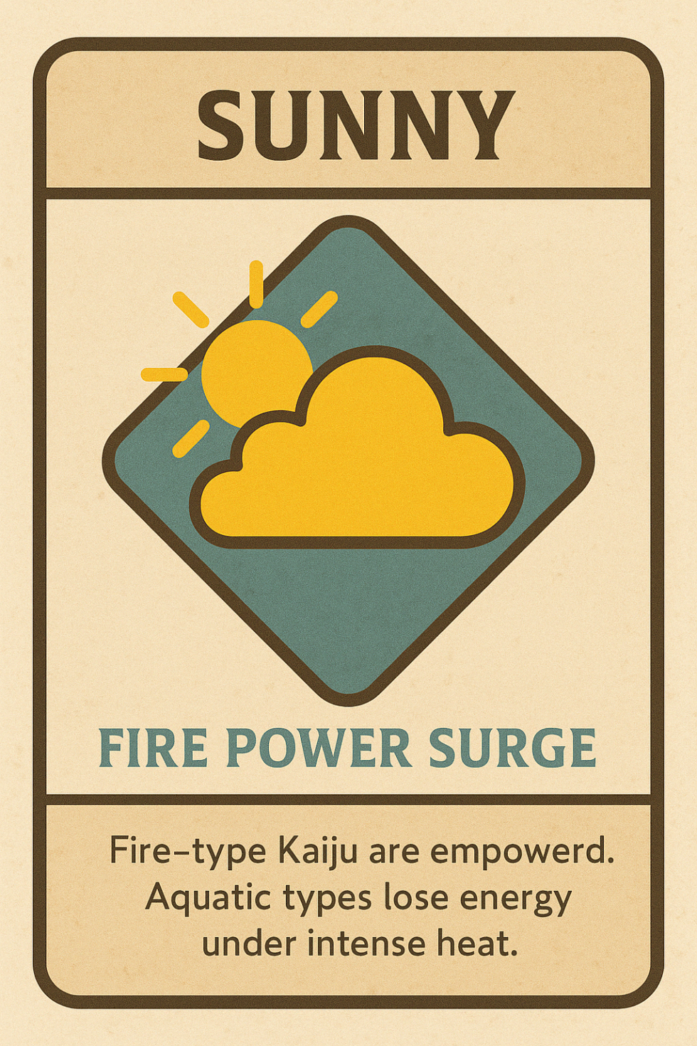 Weather Condition Cards - Clash of Kaijus